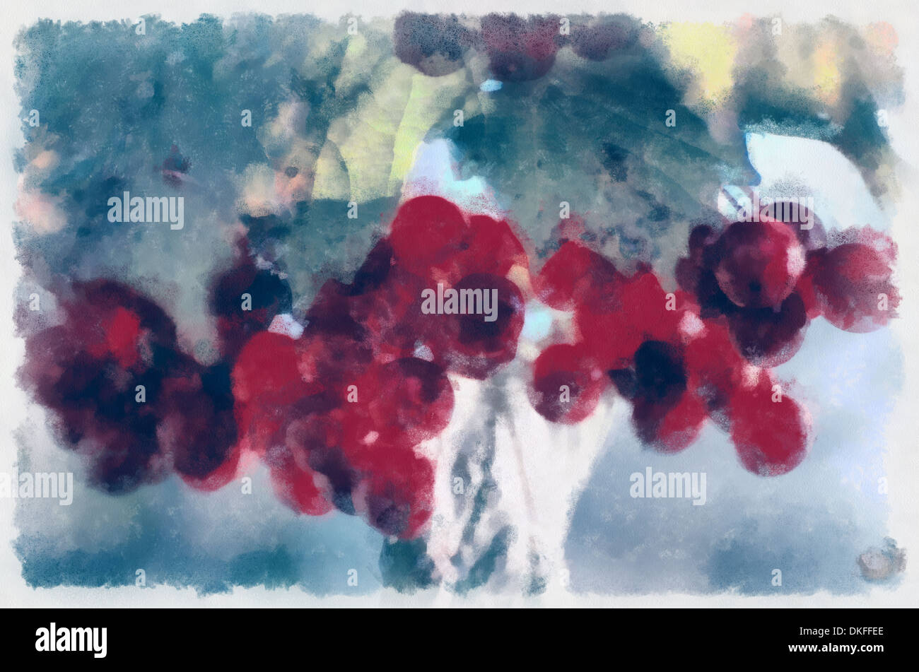 Graphics red snowball tree hi-res stock photography and images - Alamy