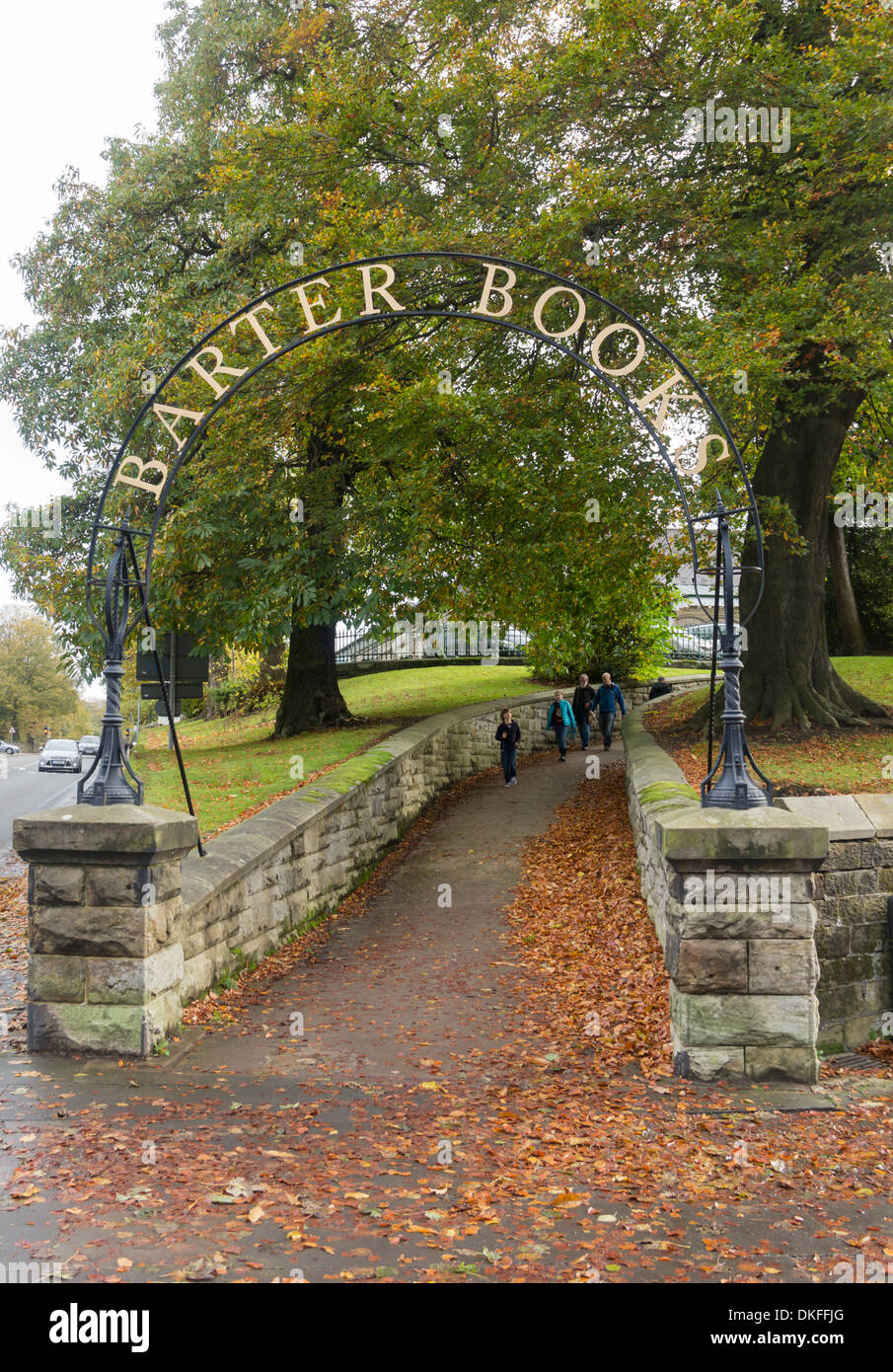 Pedestrian entrance to Barter Books, Alnwick. Barter Books is an ...