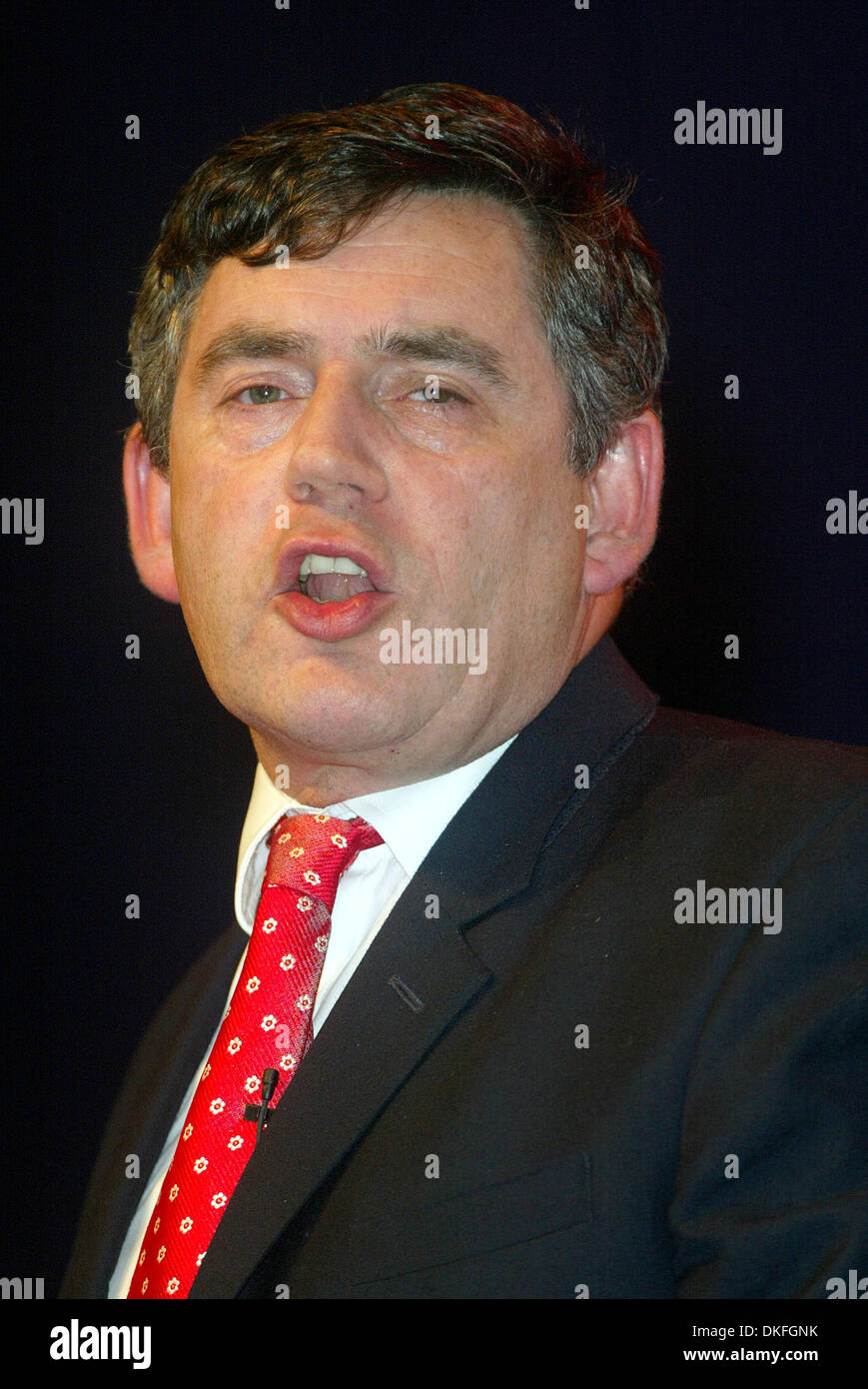 GORDON BROWN MP.CHANCELLOR OF THE EXCHEQUER.TLABOUR PARTY CONFERENCE ...