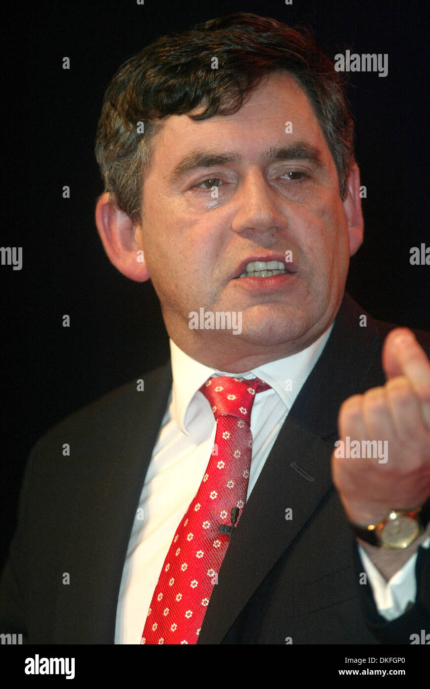 GORDON BROWN MP.CHANCELLOR OF THE EXCHEQUER.TLABOUR PARTY CONFERENCE ...