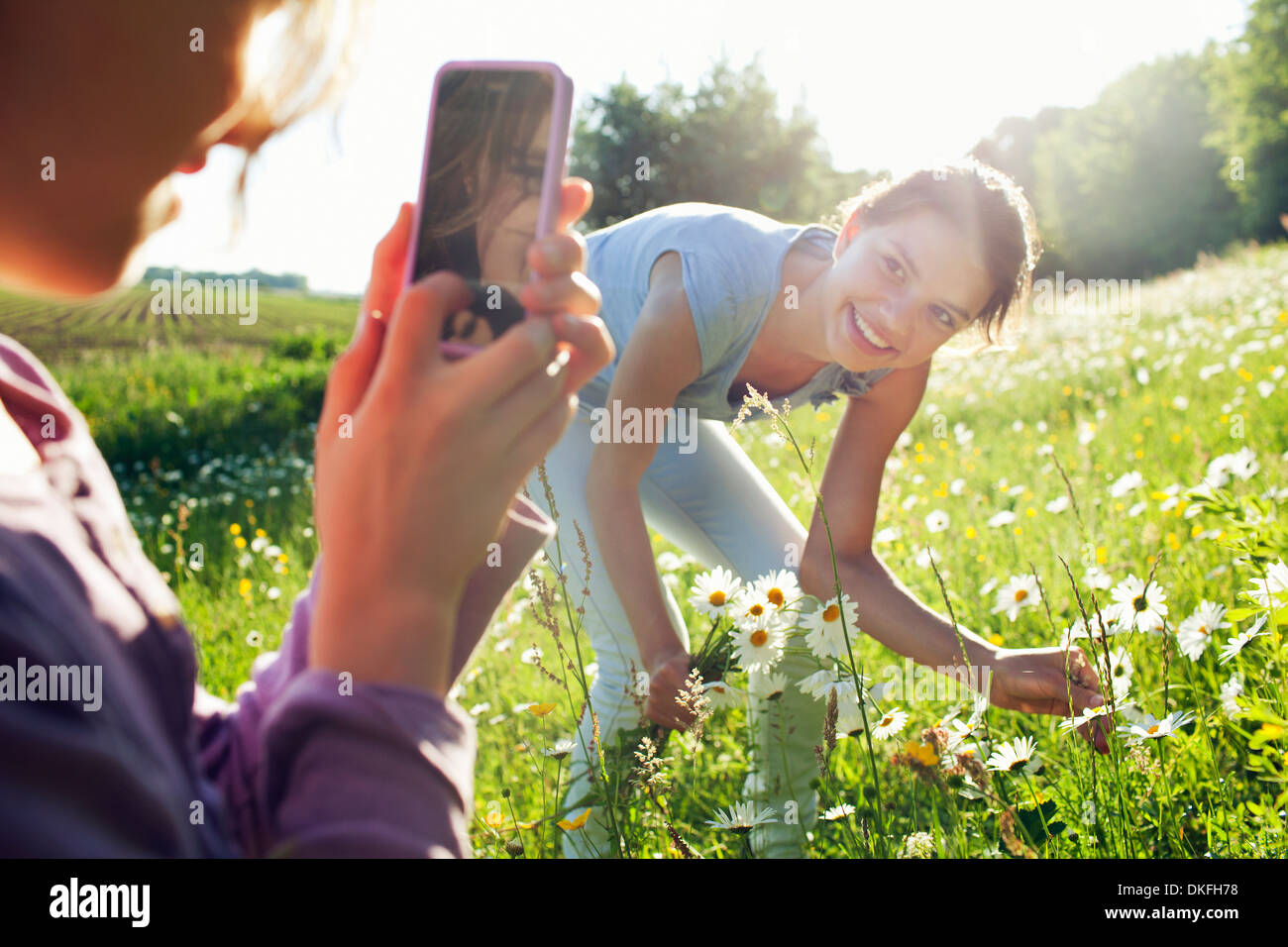 Youth Picking Flowers High Resolution Stock Photography and Images - Alamy