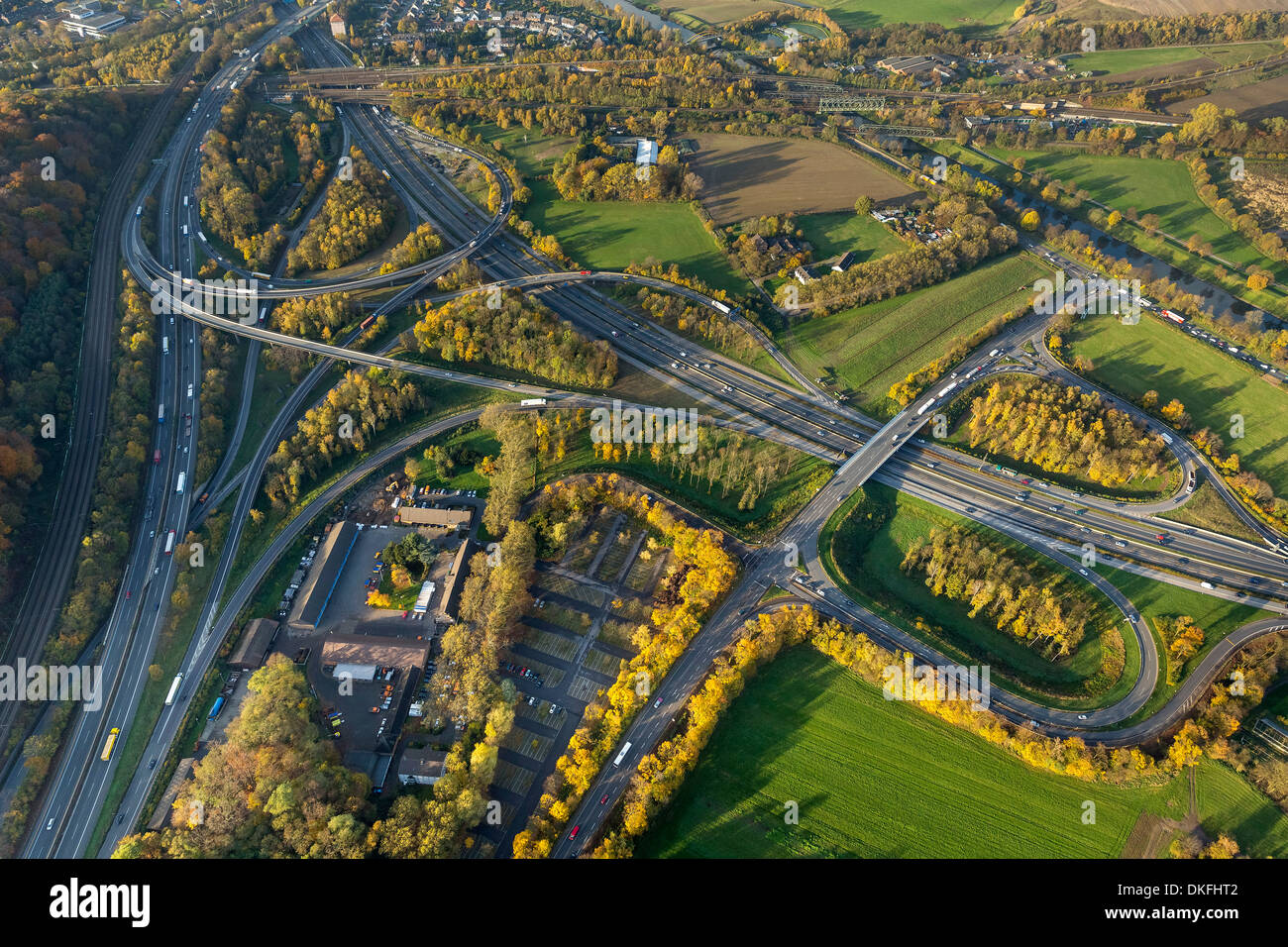 Autobahnkreuz Kaiserberg interchange, spaghetti junction, A3 motorway ...