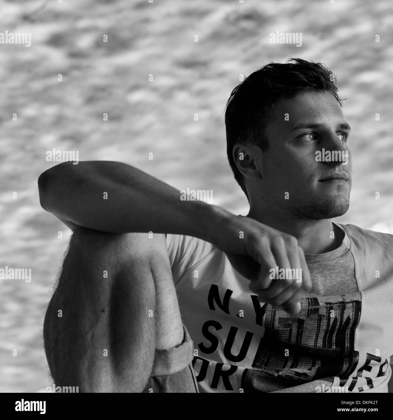 Young adult caucasian ethnicity Black and White Stock Photos & Images ...