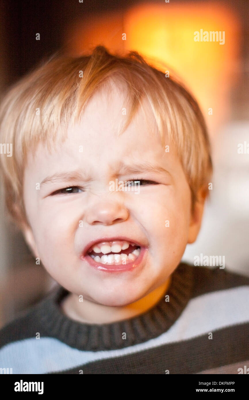 Angry little girl, portrait Stock Photo - Alamy