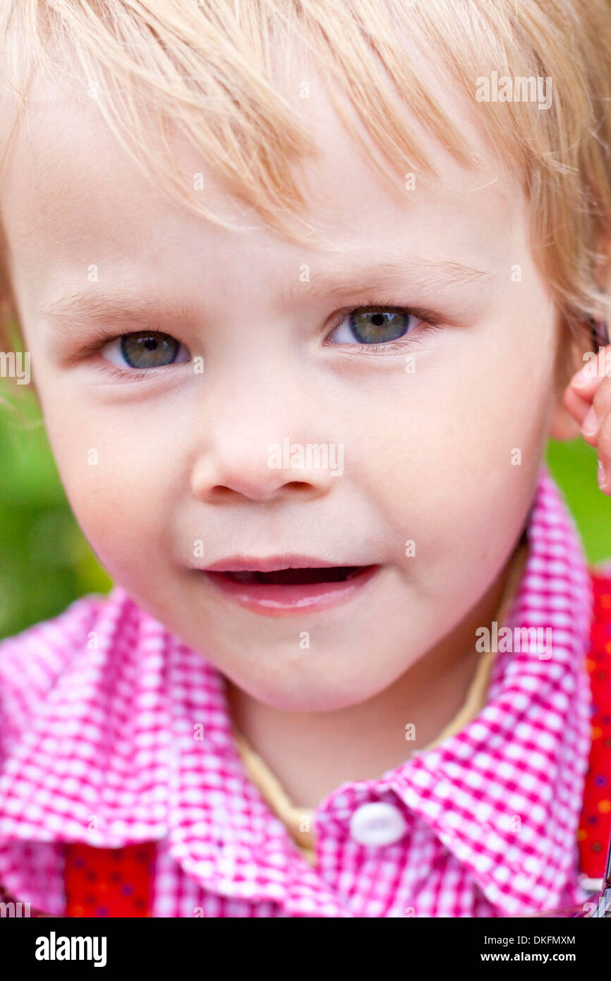 Little blond girl, portrait Stock Photo - Alamy