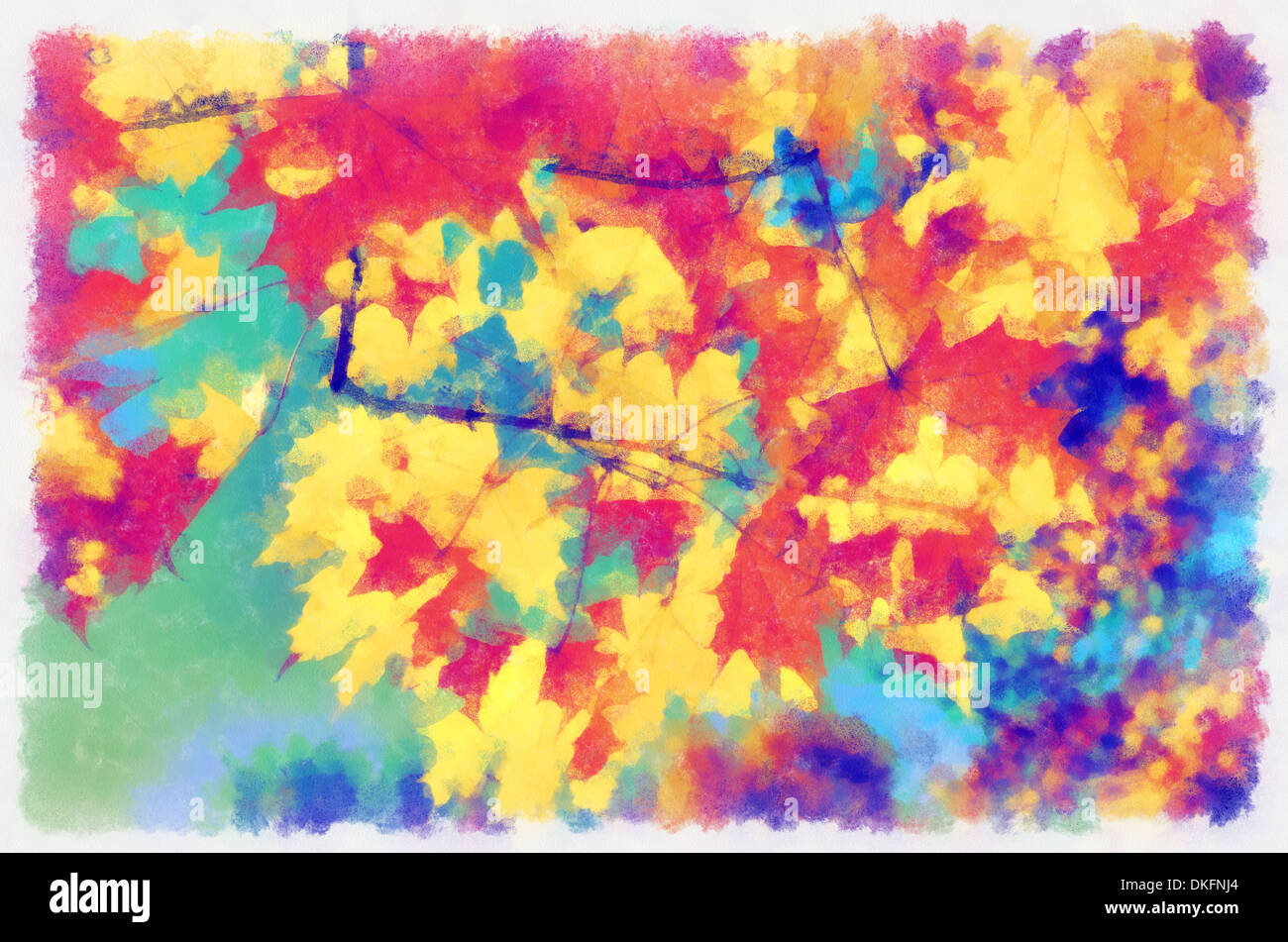 Aquarell Leaves High Resolution Stock Photography and Images - Alamy