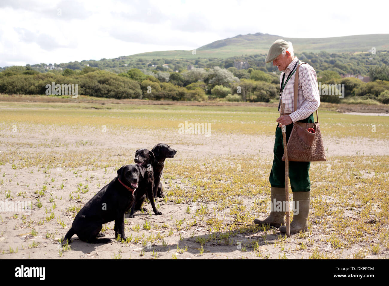 Man with black labrador hi-res stock photography and images - Alamy