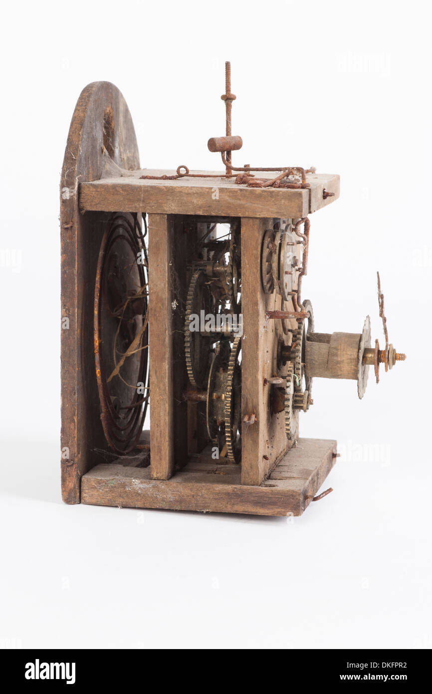 Wooden gear clock hi-res stock photography and images - Alamy