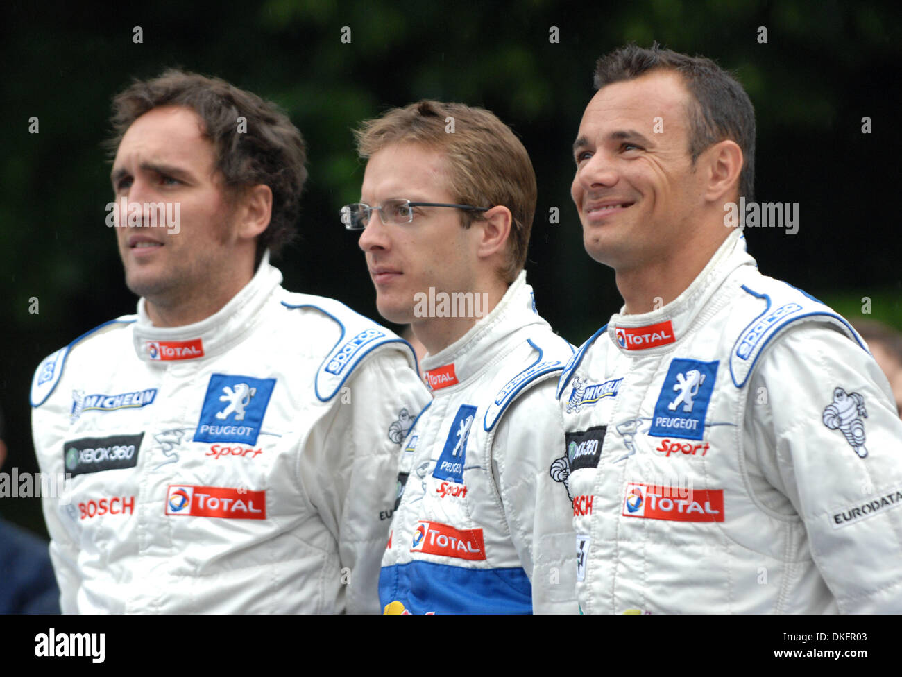 Stephane sarrazin sebastien bourdais franck montagny hi-res stock ...