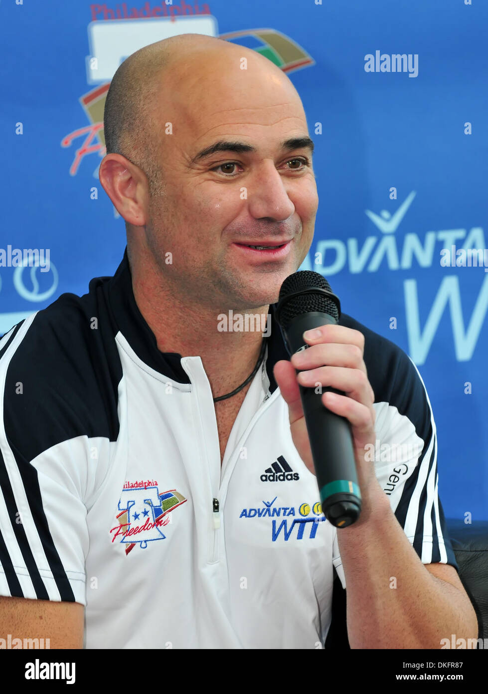 Jul 10, 2009 - Philadelphia, Pennsylvania, USA - ANDRE AGASSI makes his ...