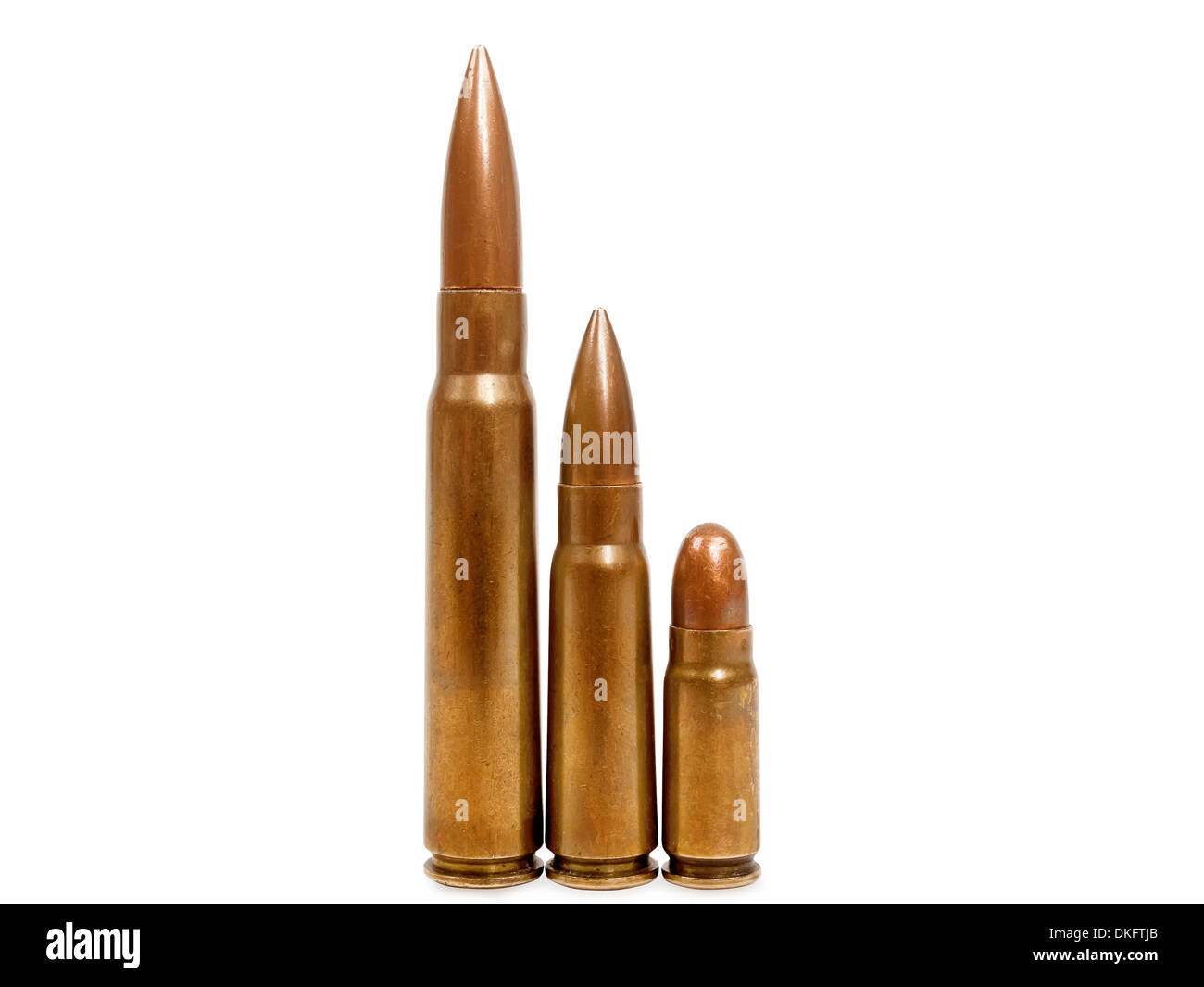 three bullets isolated on white background Stock Photo - Alamy