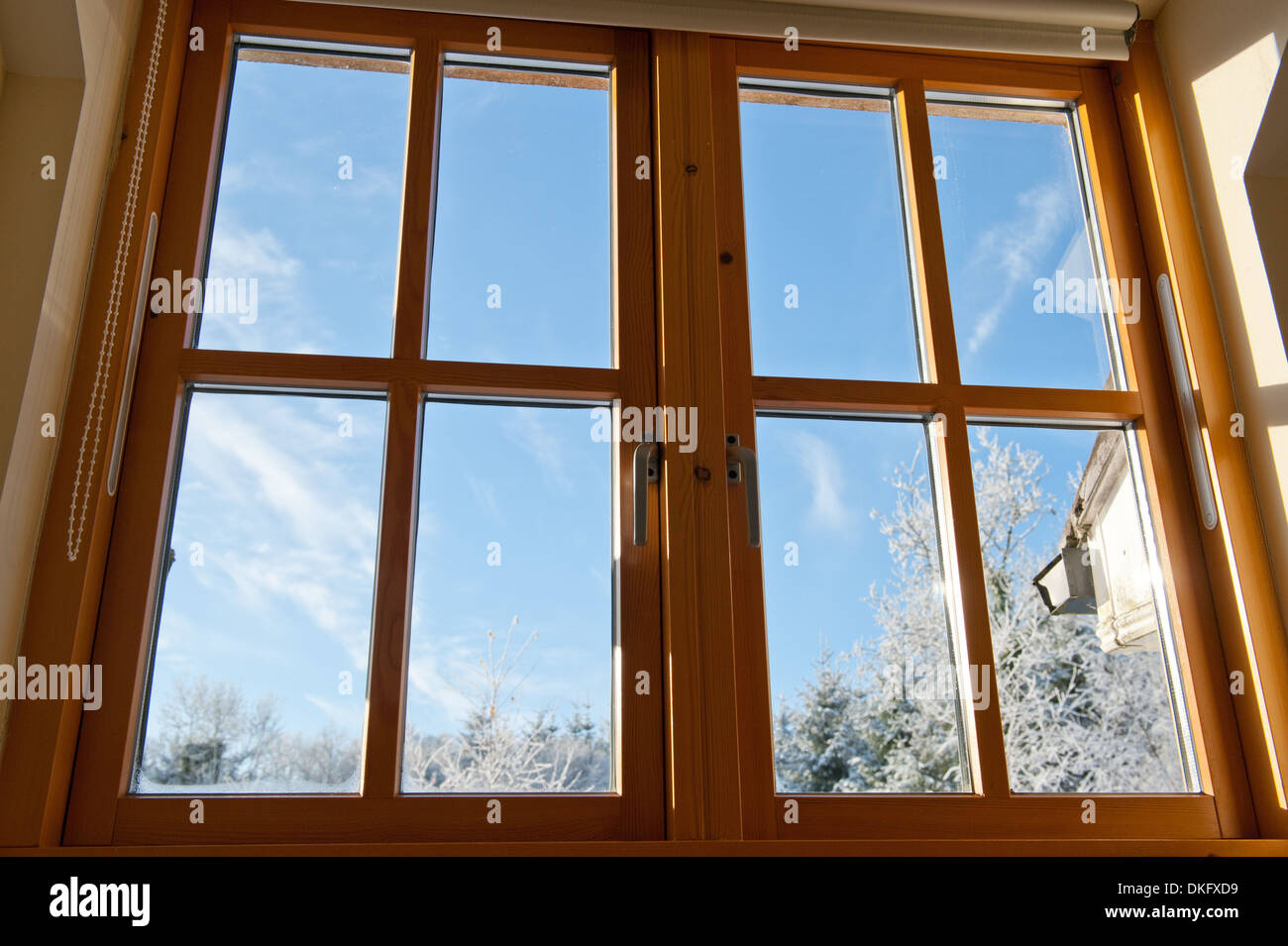 Winter Snow Scene Through Window High Resolution Stock Photography and ...