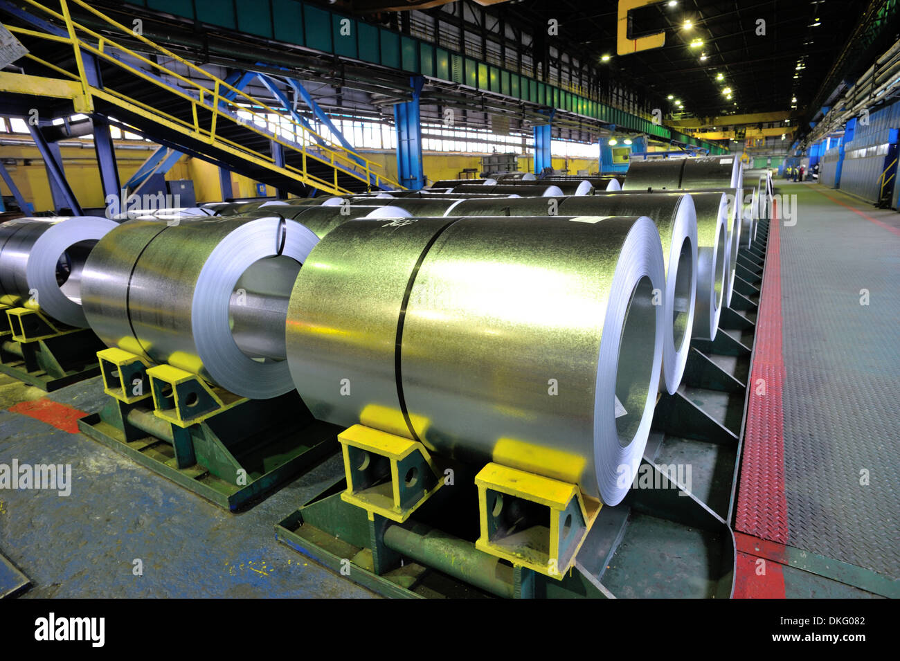 rolls of steel sheet inside of plant Stock Photo - Alamy