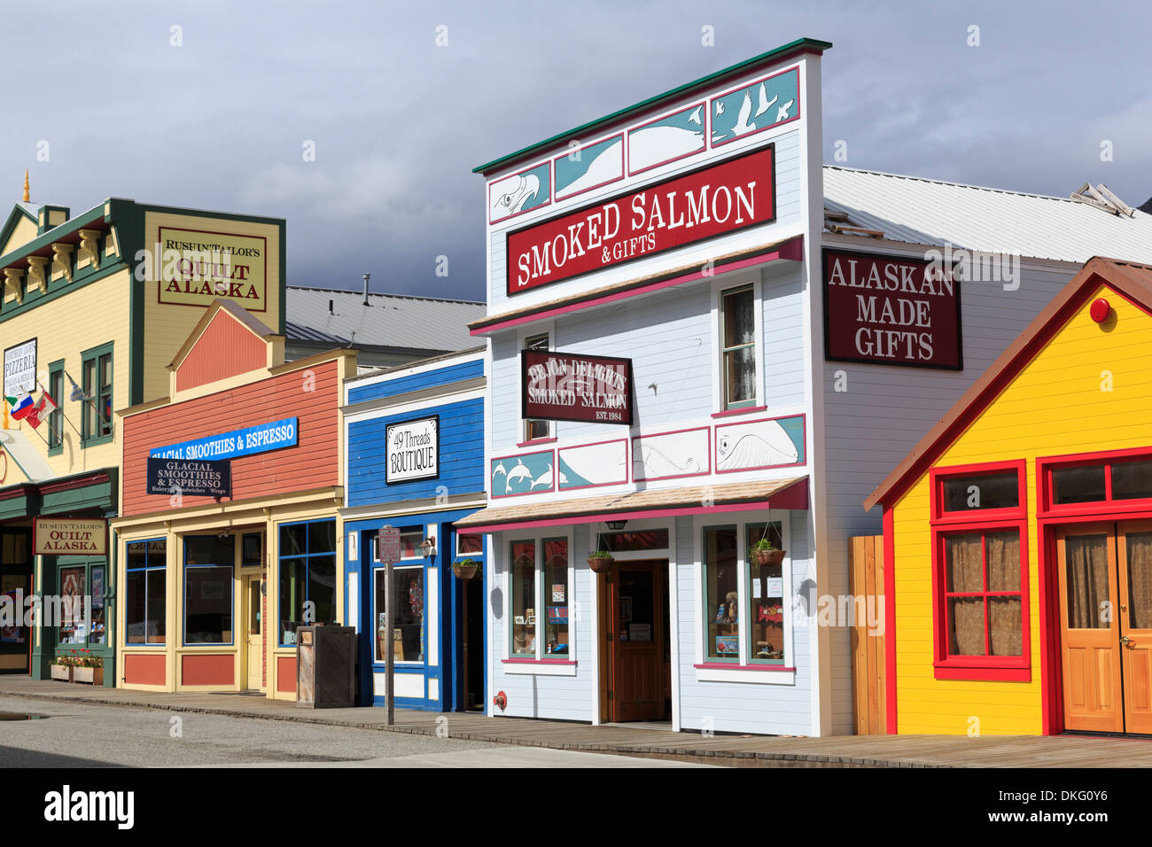 Stores on 5th Avenue, Skagway, Alaska, United States of America, North ...