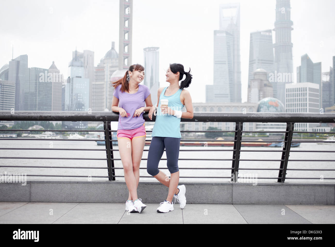 Female on bridge talking hi-res stock photography and images - Alamy