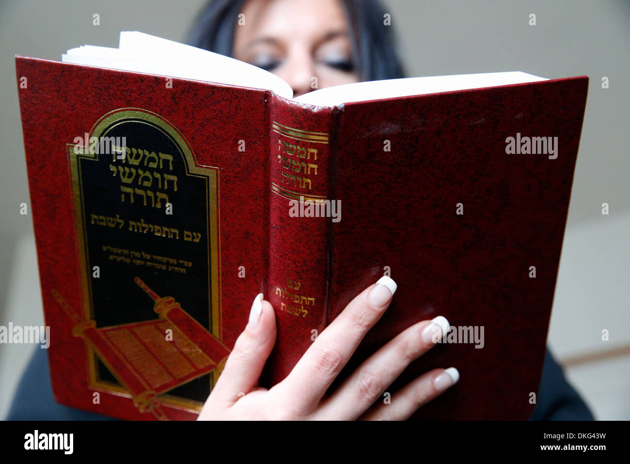 Woman reading the Torah, Jerusalem, Israel, Middle East Stock Photo - Alamy