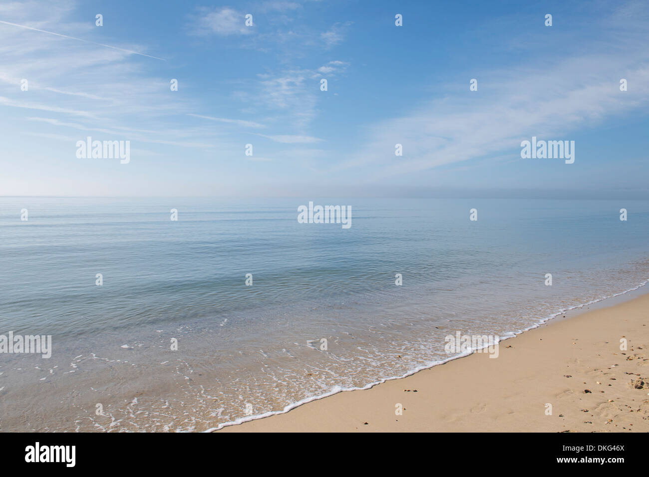 Calm sea and blue sky, Poole, Dorset, UK Stock Photo - Alamy