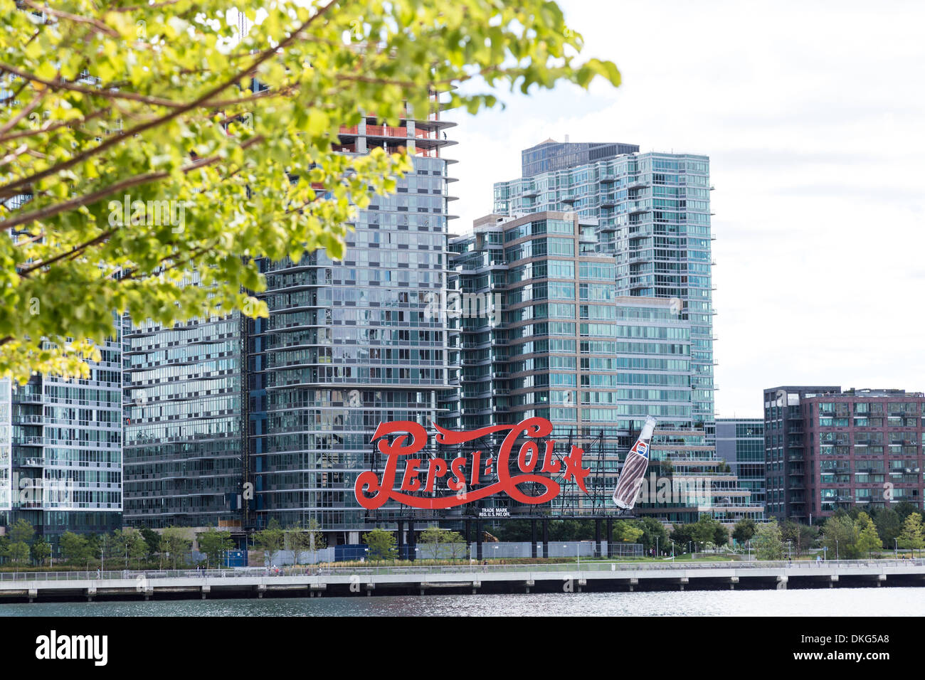 Iconic Historic Pepsi-Cola Sign on Long Island City, NYC Stock Photo ...