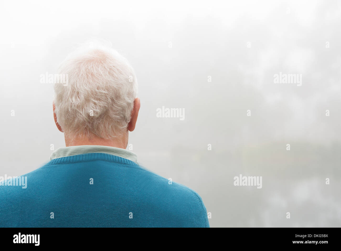Old man sweater one person rear view hi-res stock photography and ...