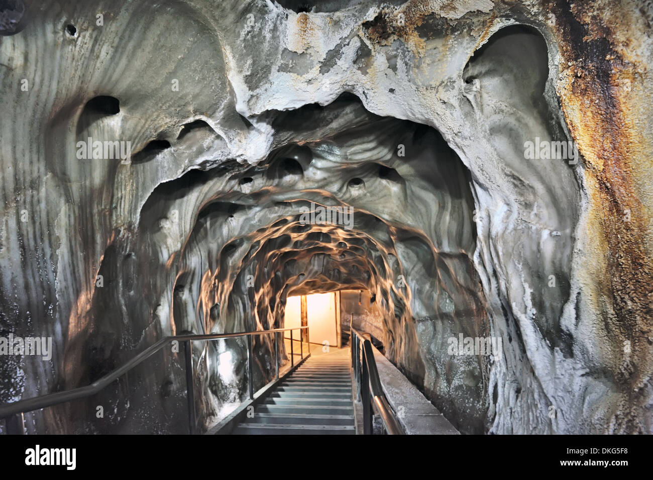 Inside of salt mine shoot on corridor Stock Photo - Alamy