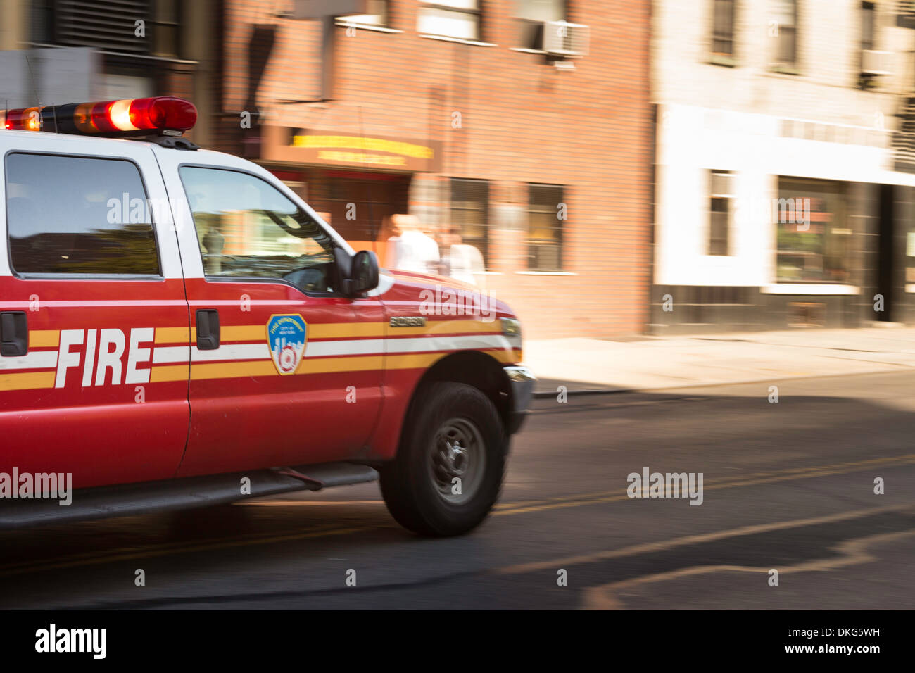 Emergency Vehicles Responding To Fire