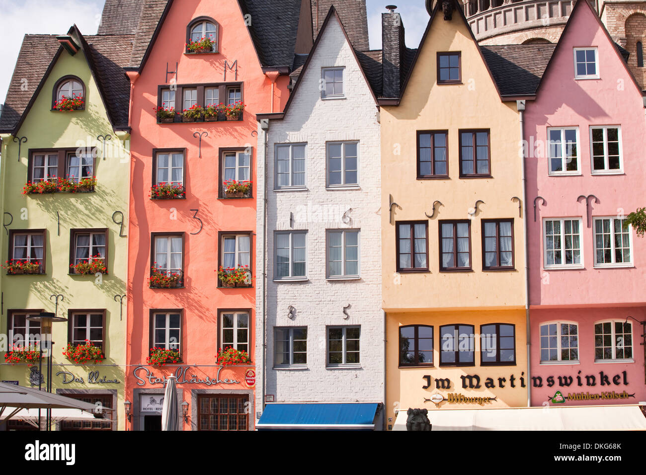 Fischmarkt in the old part of Cologne, North Rhine-Westphalia, Germany ...