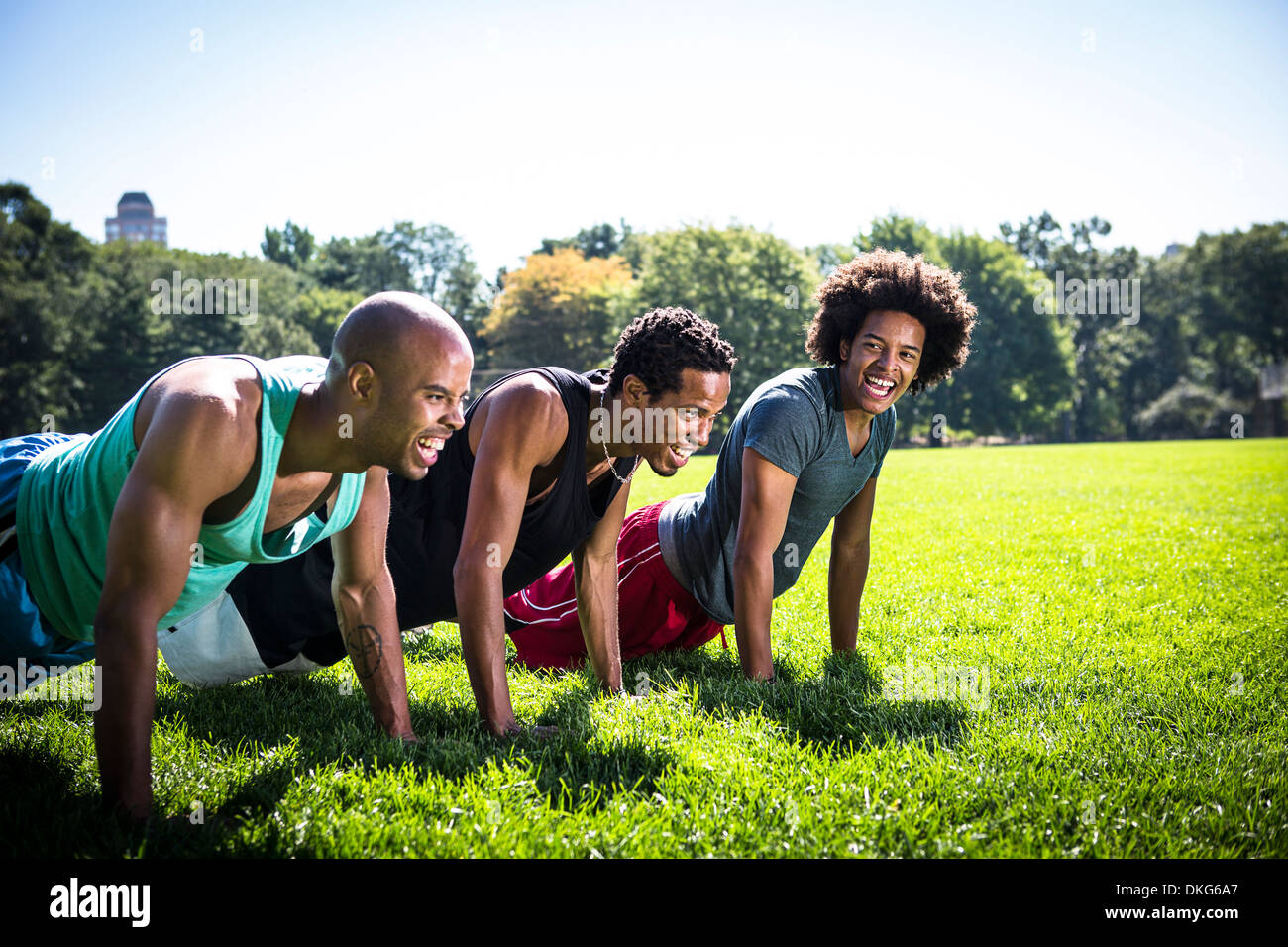 Three men try hi-res stock photography and images - Alamy