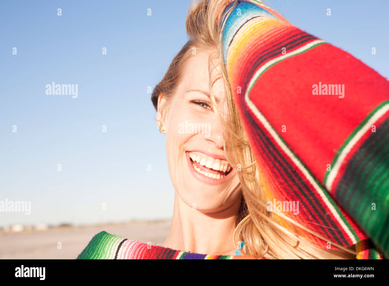 Woman blanket around shoulders hi-res stock photography and images - Alamy