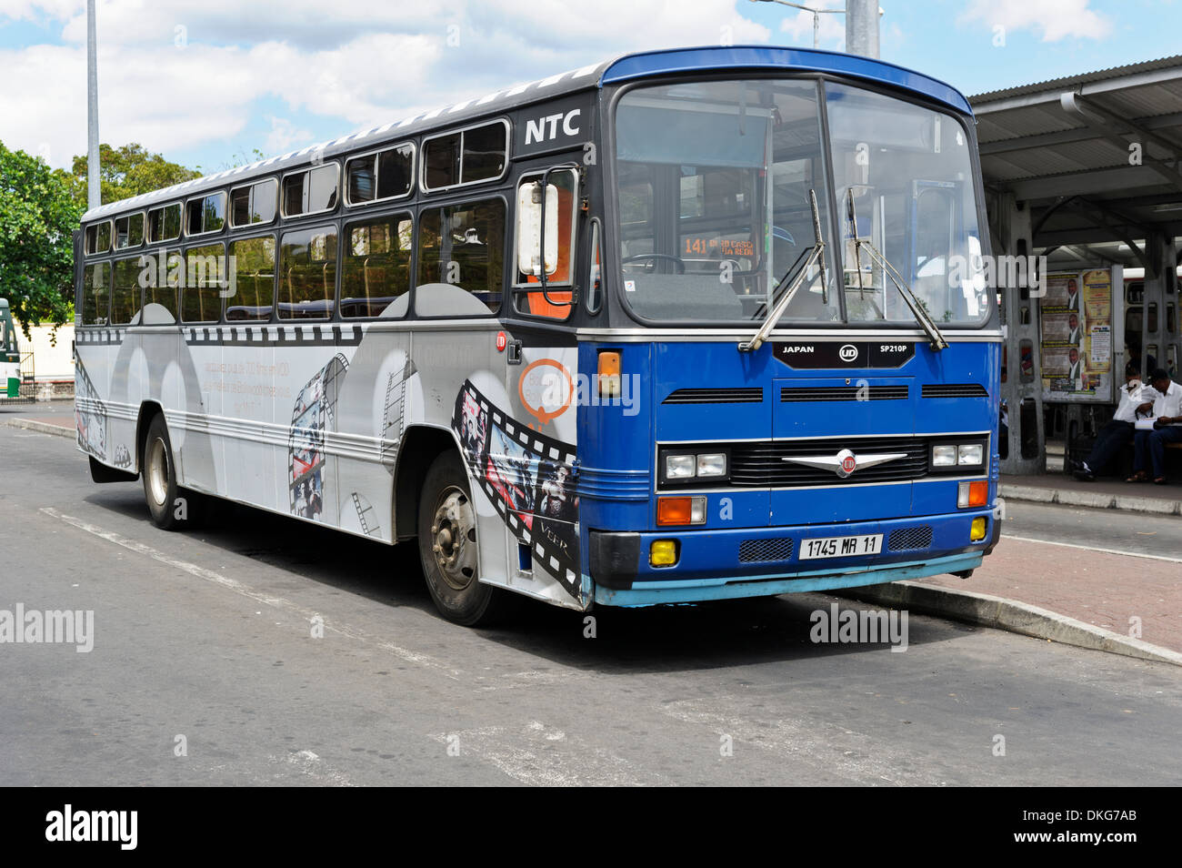 Typical colourful bus of Mauritius Stock Photo - Alamy