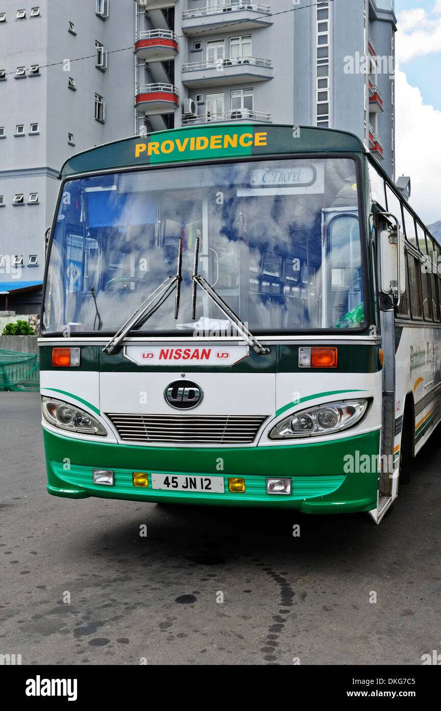 Typical colourful bus of Mauritius Stock Photo - Alamy