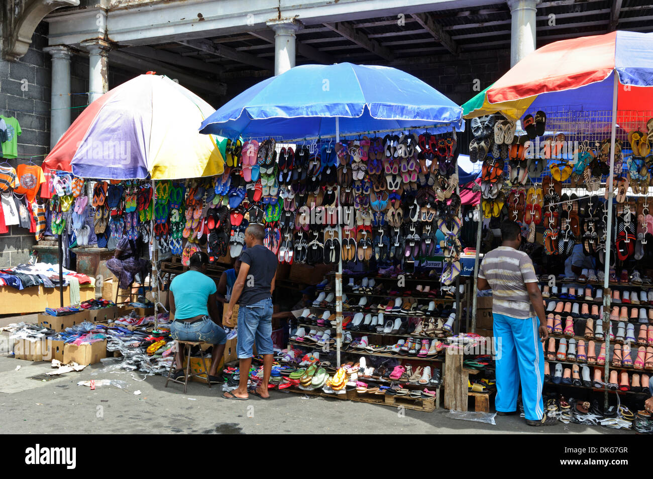 Shoemarket, Port Louis, Mauritius Stock Photo - Alamy