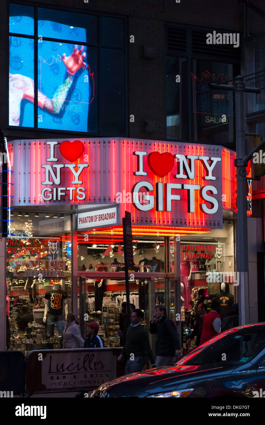 Times Square Lights at Night, NYC Stock Photo - Alamy