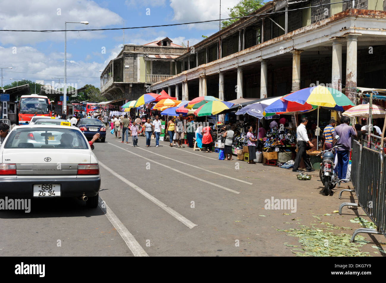 Street market by Bus Station, Port Louis, Mauritius Stock Photo - Alamy