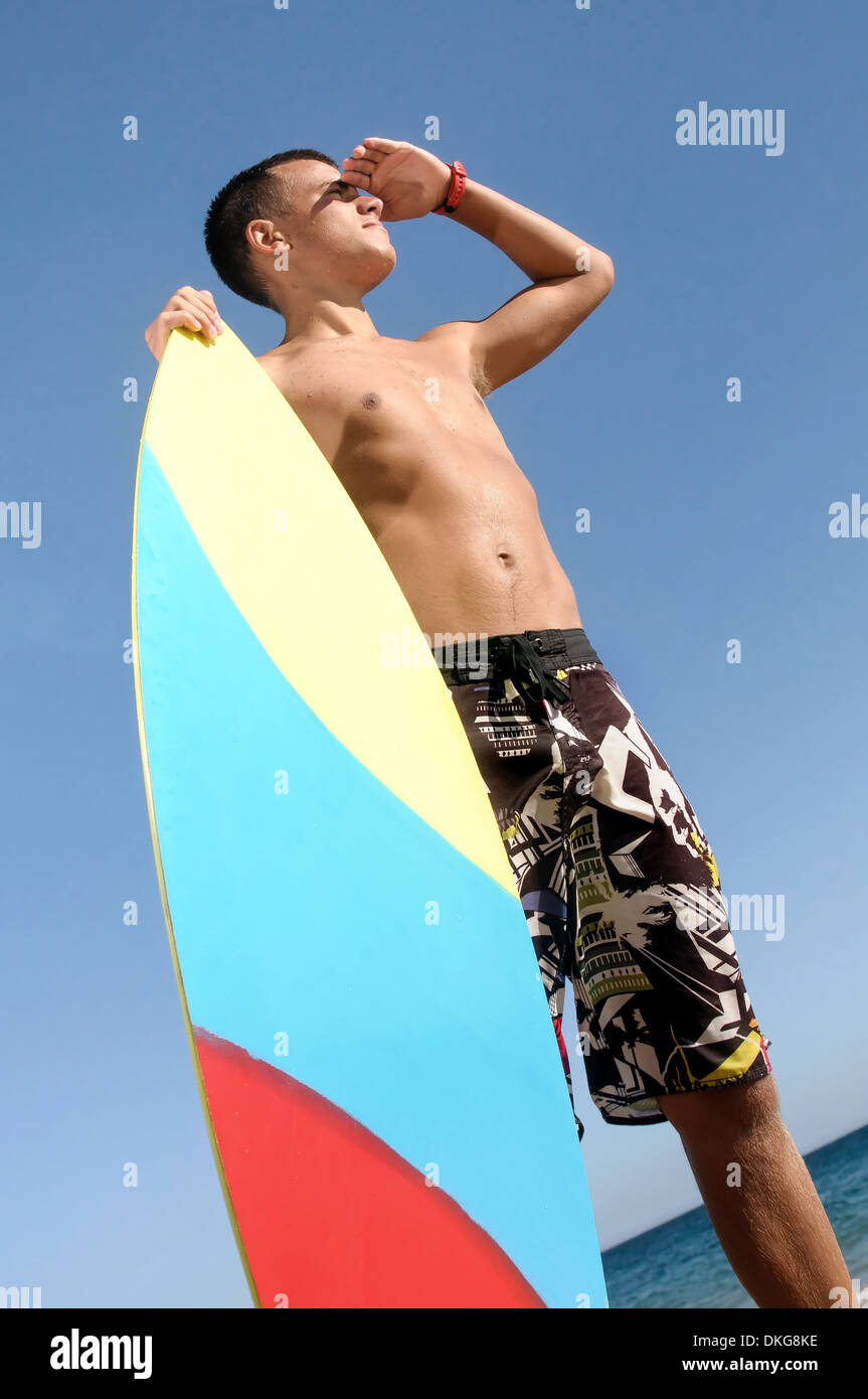 Handsome surfer hi-res stock photography and images - Alamy