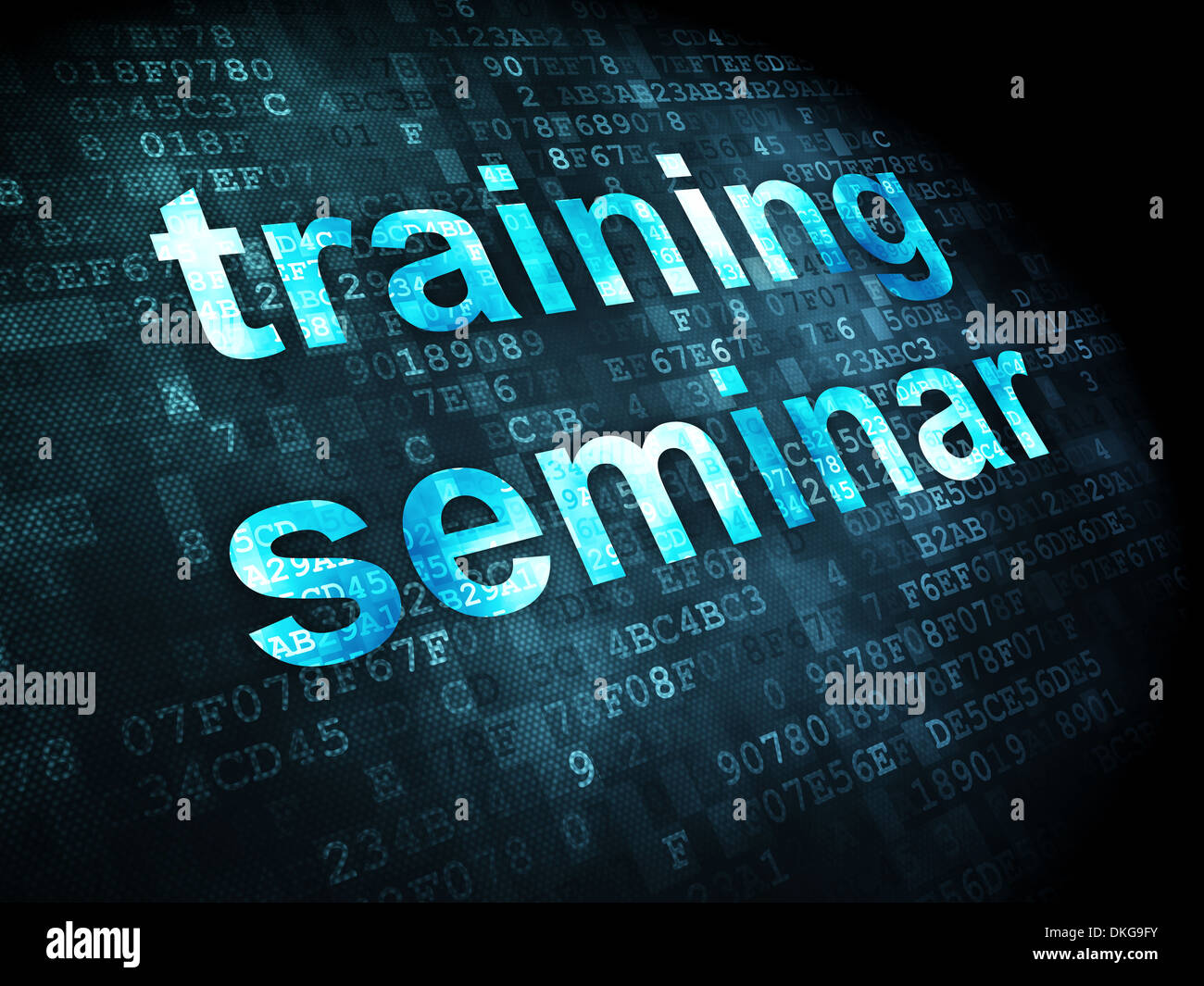 Education concept: Training Seminar on digital background Stock Photo ...