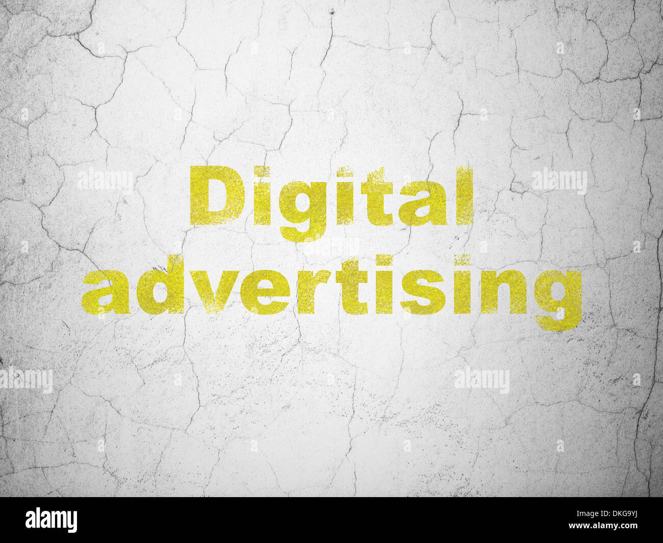 Marketing concept: Digital Advertising on wall background Stock Photo ...