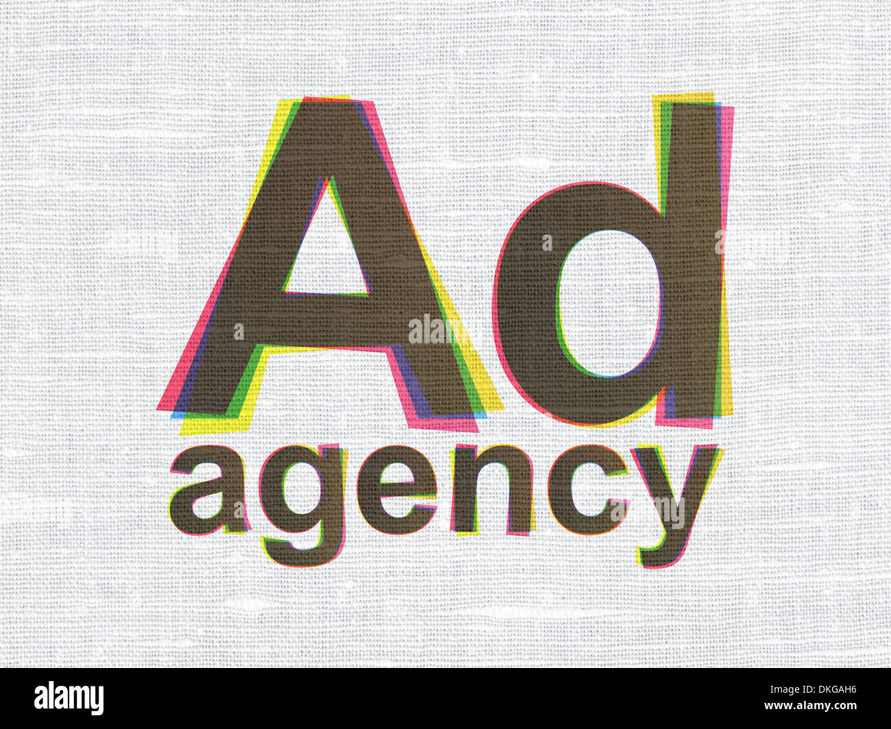 Advertising concept: Ad Agency on fabric texture background Stock Photo ...
