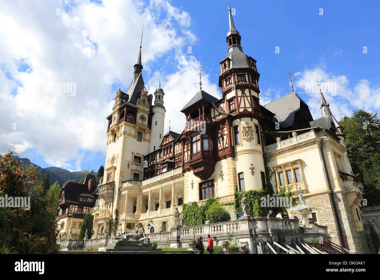 Beautiful, magical Peles Castle or Palace, in Sinaia, near Brasov ...