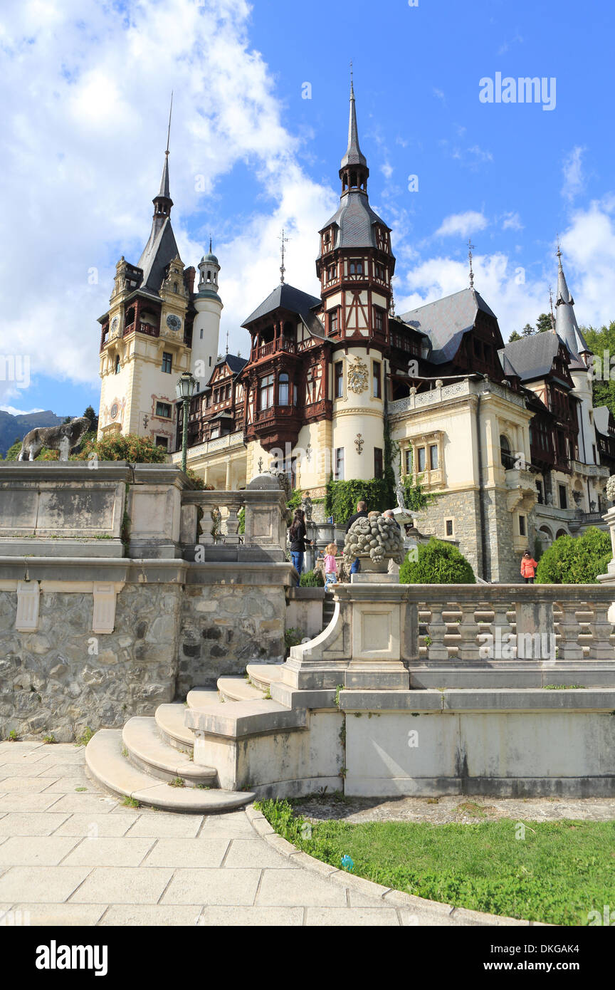 Beautiful, magical Peles Castle or Palace, in Sinaia, near Brasov ...