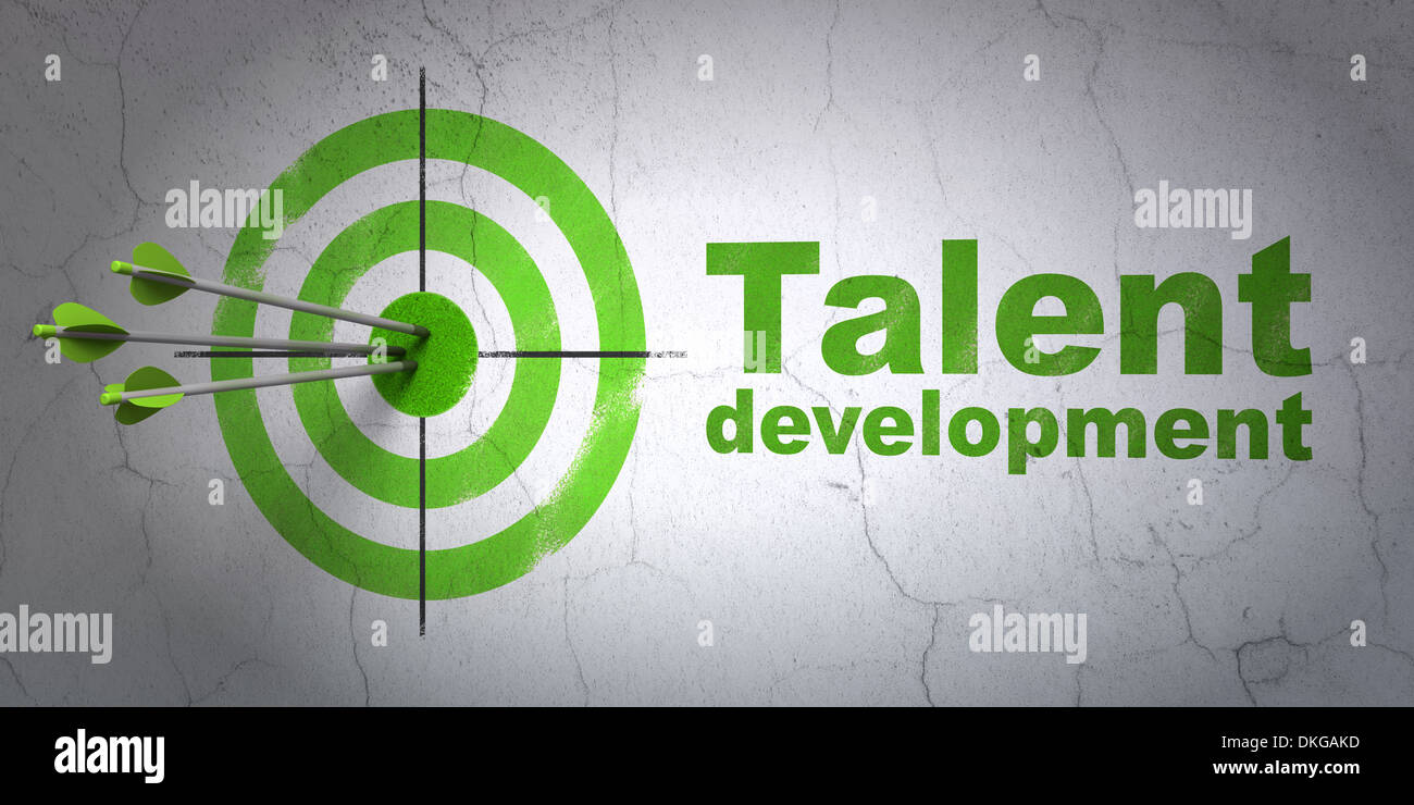 Education concept: target and Talent Development on wall Stock Photo ...