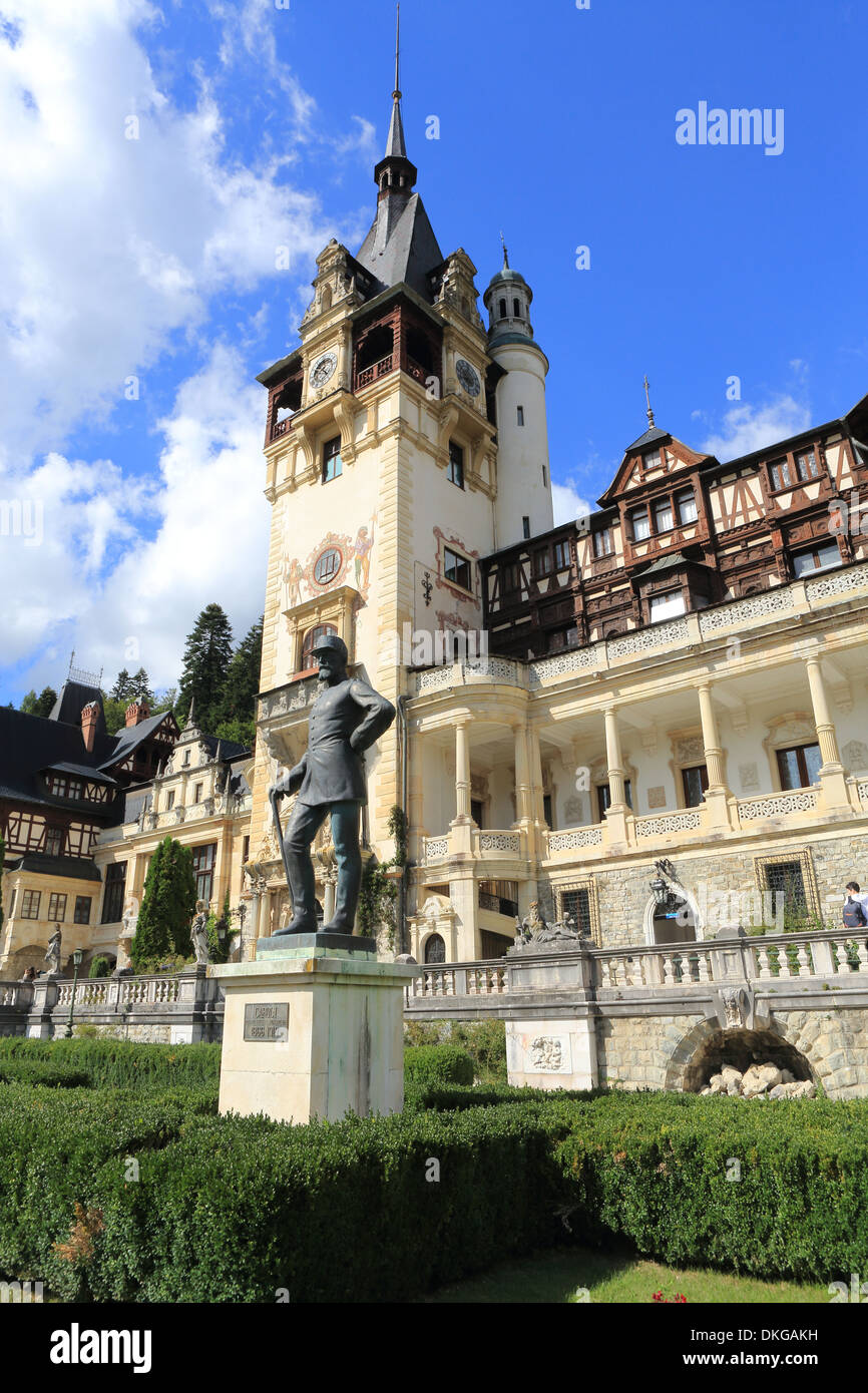 Beautiful, magical Peles Castle or Palace, in Sinaia, near Brasov ...