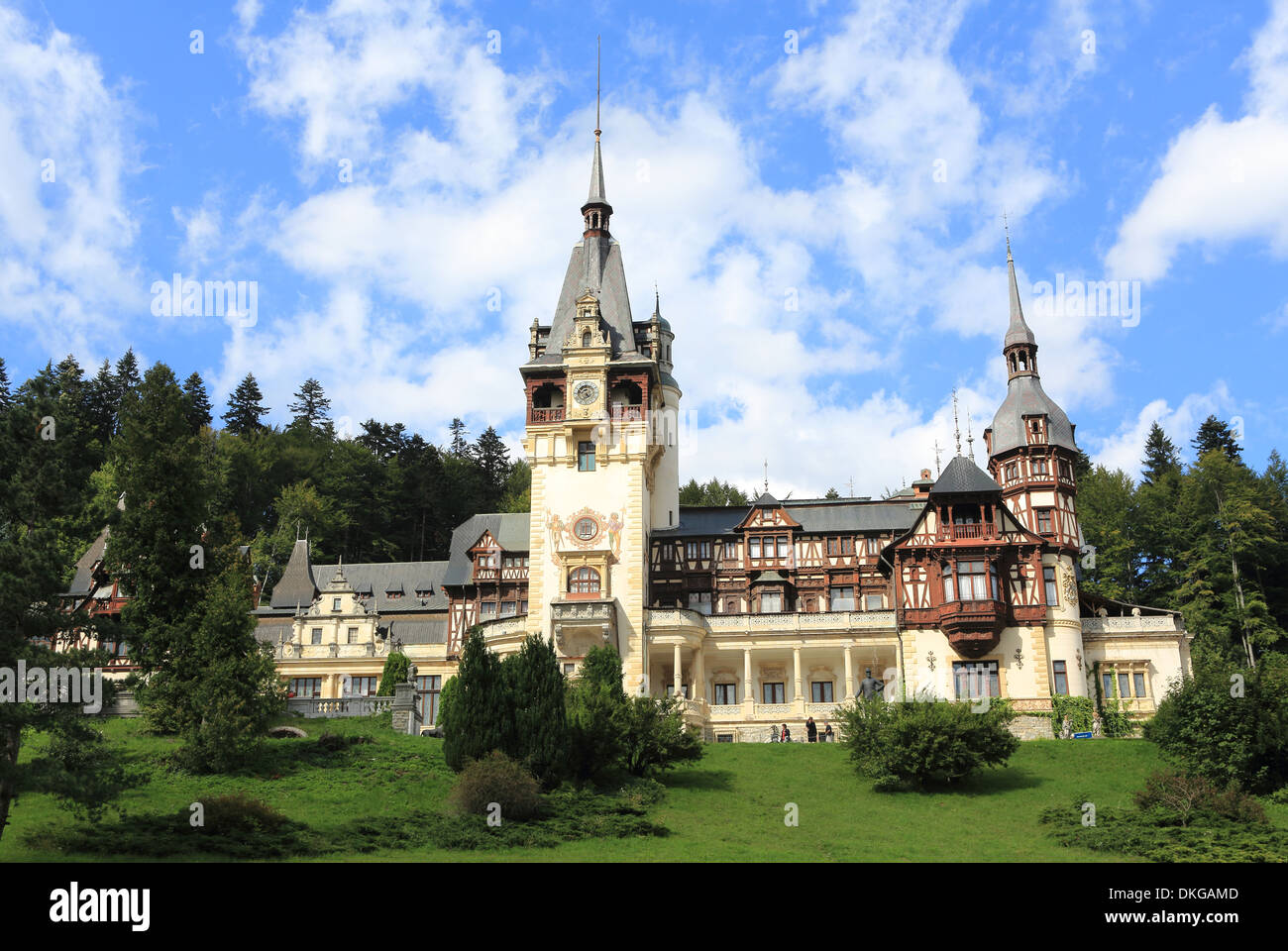 Beautiful, magical Peles Castle or Palace, in Sinaia, near Brasov ...