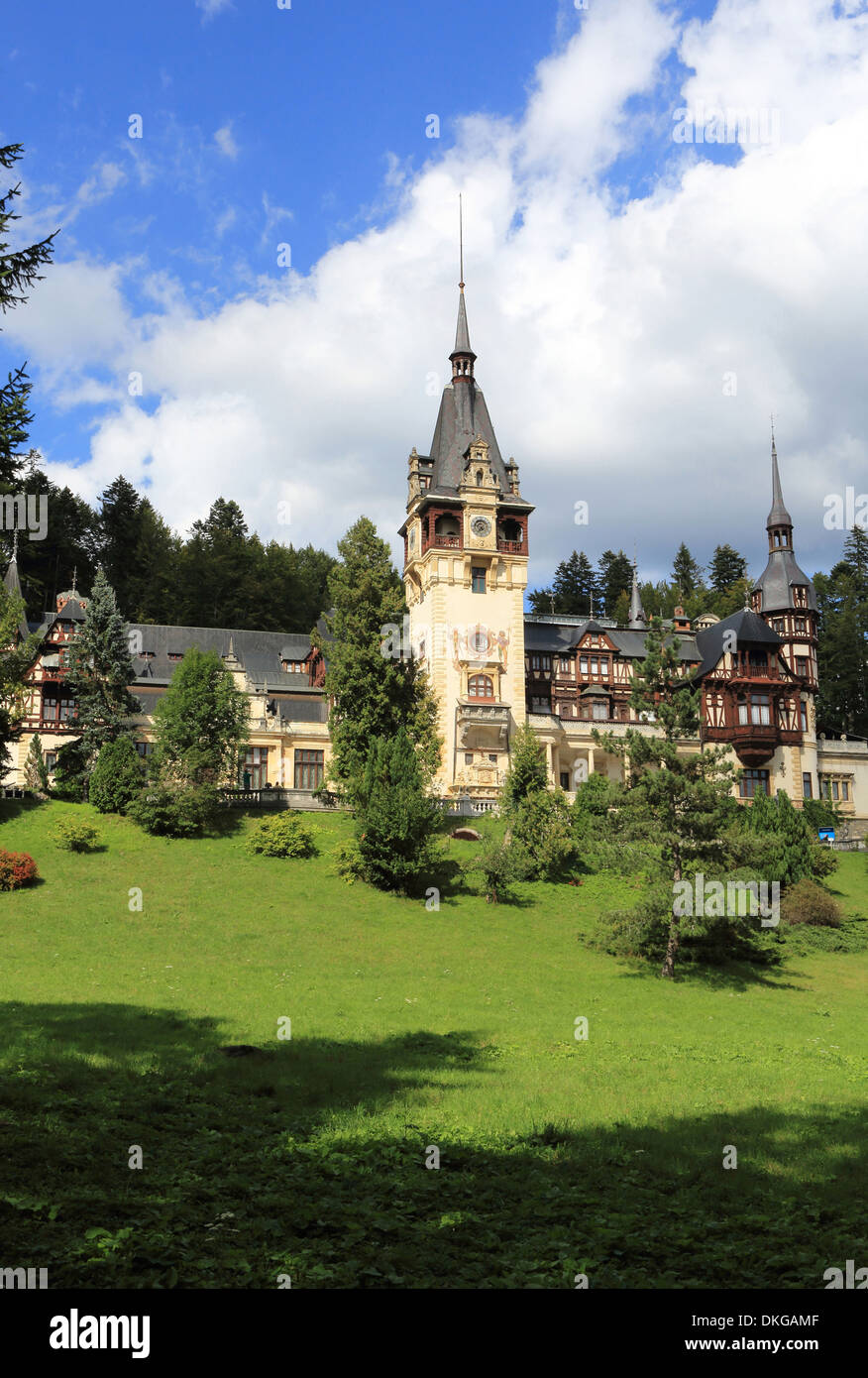 Beautiful, magical Peles Castle or Palace, in Sinaia, near Brasov ...