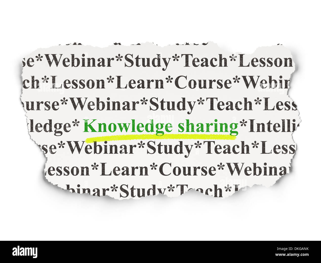 Education concept: Knowledge Sharing on Paper background Stock Photo ...