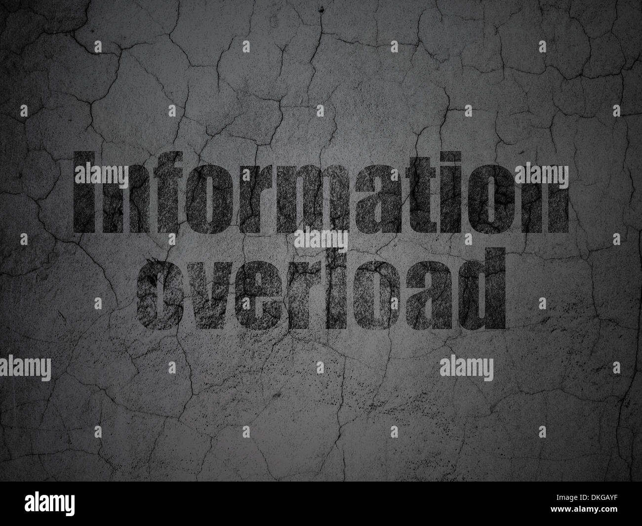 Data concept: Information Overload on grunge wall background Stock ...