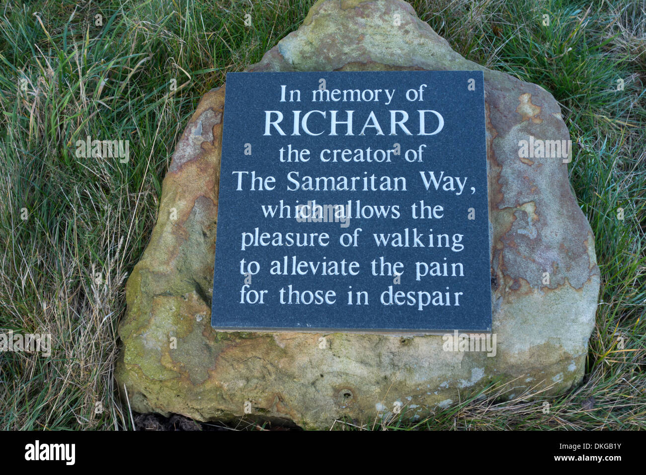 Commemorative stone for Richard a Teesside Samaritans volunteer who ...