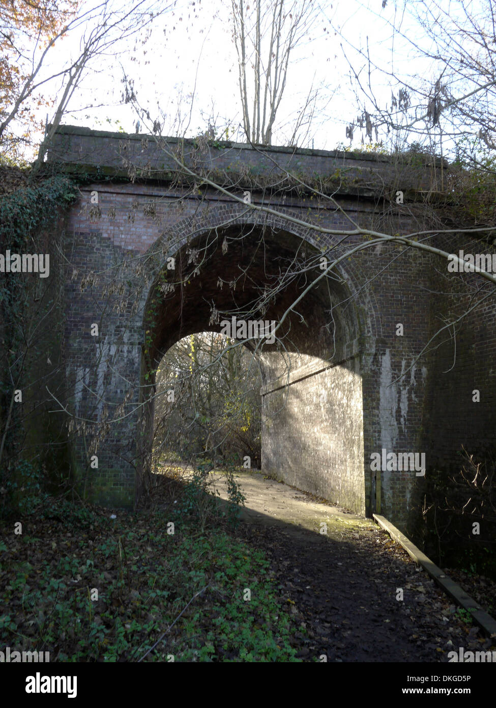 Railway arch, part of Wheelock rail trail and National Cycle Network in ...