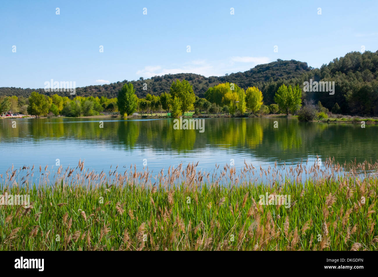 La Colgada lake. Lagunas de Ruidera Nature Reserve, Ciudad Real ...