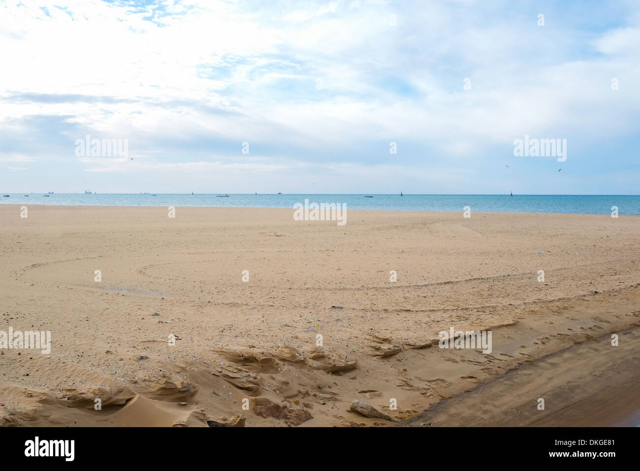 Beach in San Lucar de Barrameda, Andalusia, Spain Stock Photo - Alamy