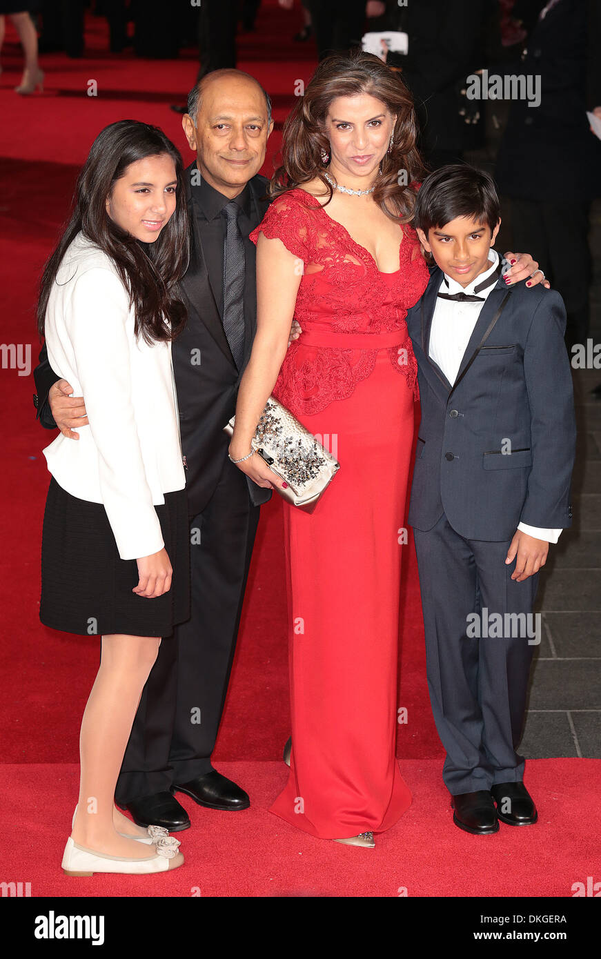 London, UK, 5th December 2013 Anant Singh and family arrive at Odeon ...